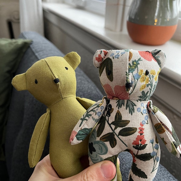 Baby Buttercup Bear PDF Sewing Pattern: Mini Plush Teddy Bear DIY (digital Download) - Etsy