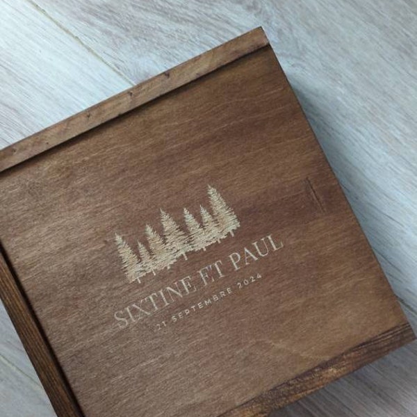 Wedding Gift Box, 6x9 Photo Storage, Wooden Packaging, Memory Keeper ...