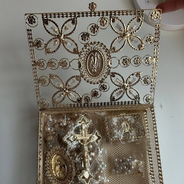 Set De Rosario, Arras Y Lazo/set of Rosary, Arras and Beautiful Wedding ...