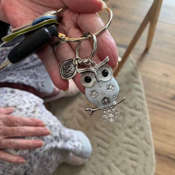 Owl Keychain Personalized Owl Gifts for Women Owl Jewelry Owl Lover ...