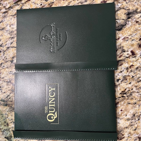 Wooden Menu Folder With Leather, Menu Holder, Restaurant Menu Folder ...