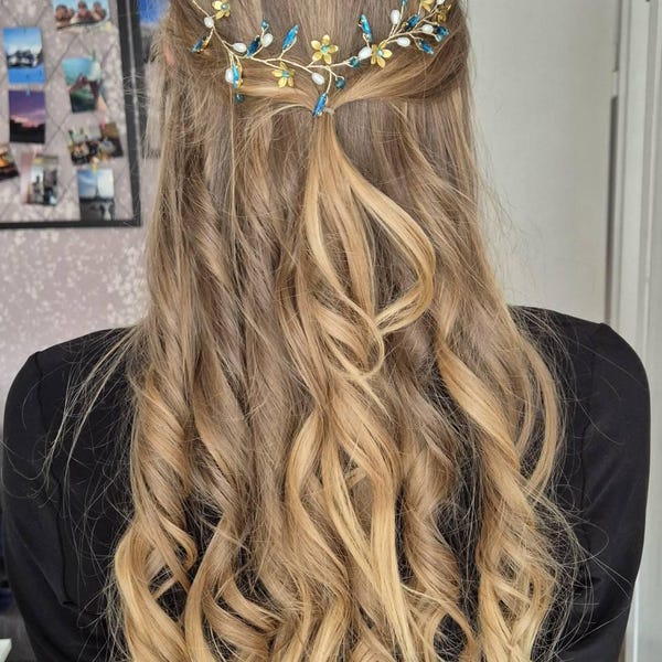 Blue Hair Vine Turquoise Hair Piece Aquamarine Hair Piece Wedding Hair ...