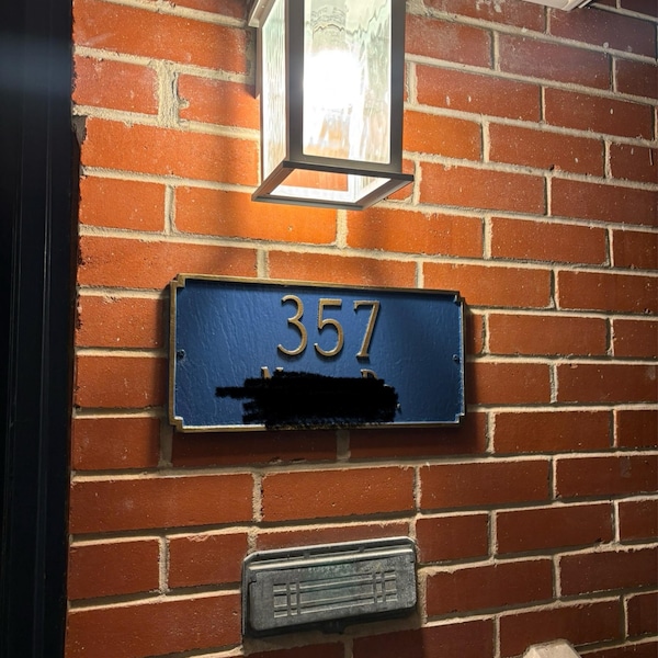 Madison Address WALL Plaque Sign, TWO Line Address Sign, Powder Coated ...