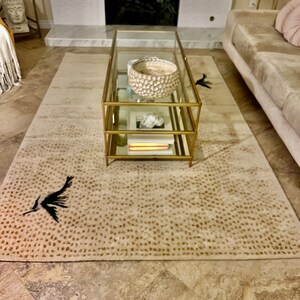 Hand Tufted Jarrett Rug Rust off White Wool Silk Rug 100% New Zealand ...