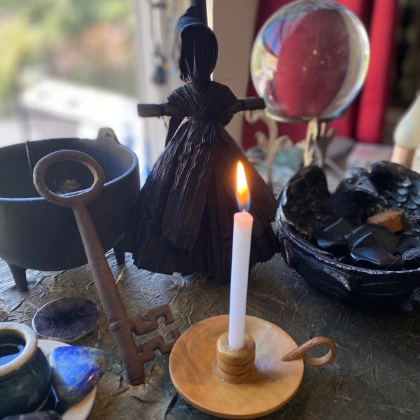 Gothic Corn Husk Harvest Doll: Pagan Altar Decor - Etsy