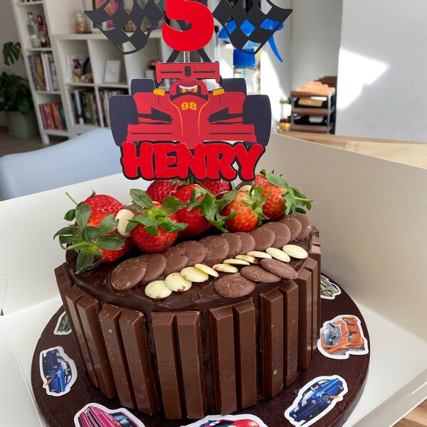 F1 Racing Car Inspired Cake Topper - Etsy UK