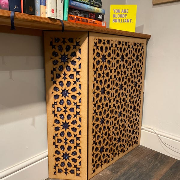 Water Drops Decorative Screen for Radiator Cabinets Laser-cut Panel 2FT ...