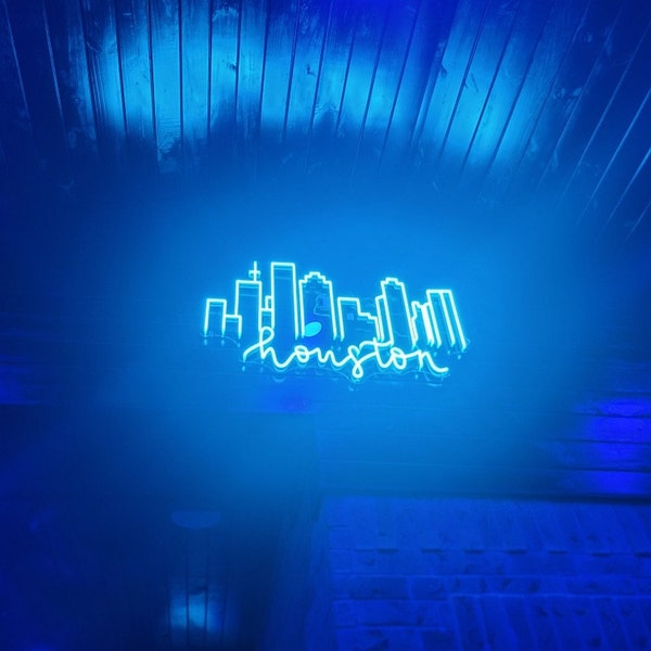 Atlanta GA Skyline Neon Sign | Philadelphia Skyline Neon Light ...