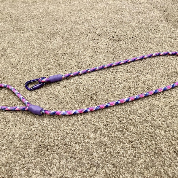 PINK/PURPLE Ropes - Professional Climbing Rope Dog Leash, Lead, Slip ...