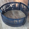 American Flag Steel Fire Pit Ring, Heavy Duty, Outdoor Campfire Ring ...