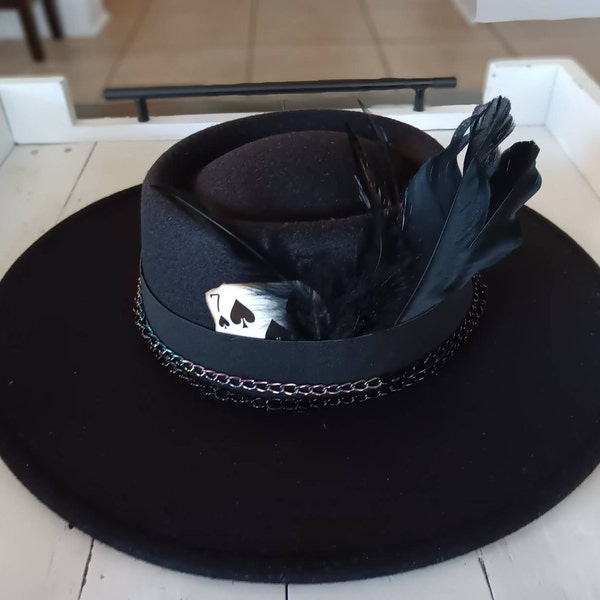 Toyo Straw Panama Hat or Wide Brim Fedora With Vented Crown and Black ...
