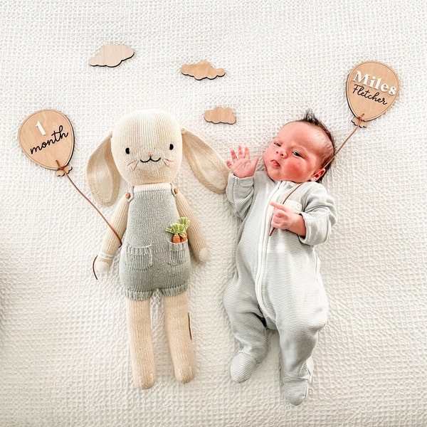 Balloon Milestone Markers | Monthly Marker | Birth Announcement ...