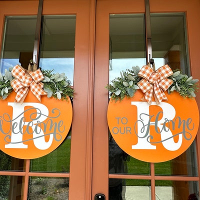Front Door Decor Funny Door Sign Welcome Just Kidding Please Go Home ...