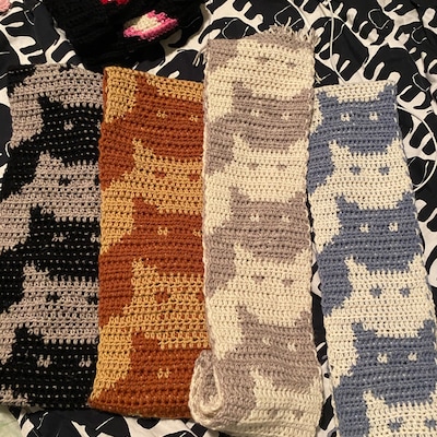 Crochet Cat Scarf Pattern DIGITAL PDF PATTERN - Etsy