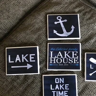 Custom Lake House Decor / Lake Lover Gift / Personalized Coasters ...