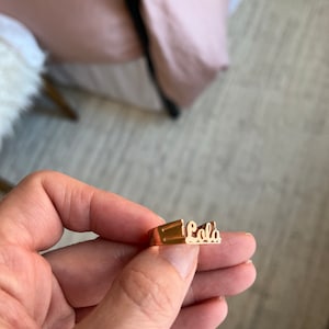 Personalized Name Ring Cursive Font Name Ring Custom Name Ring ...