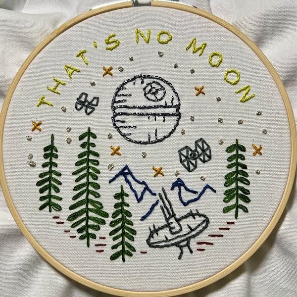 PDF PATTERN - Star Wars Death Star Embroidery - Etsy