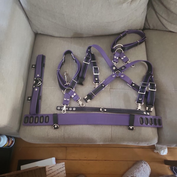 Full Body Diamond Harness by Deviant Leather - Etsy