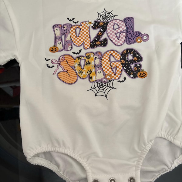 Personalized One Spooky Dude Romper, First Halloween Baby Romper, Baby ...