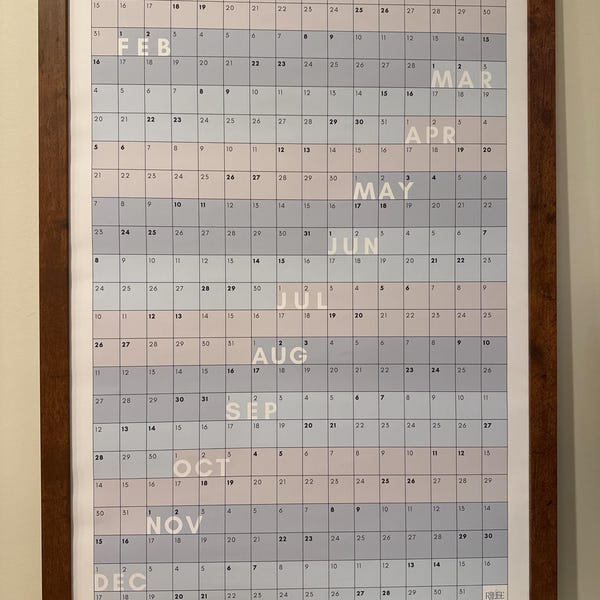 2025 Full Year Calendar | Poster Calendar, Year Planner, Digital ...