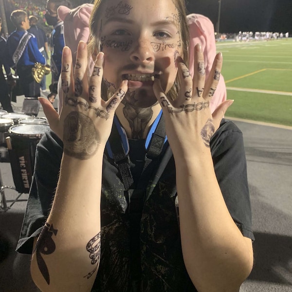 Lil Peep Temporary Tattoos Lil Peep Face Tattoos Lil Peep Neck Tattoos ...