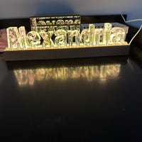 Personalized Color Letter Nightlight,charge Multicolor Light,custom ...