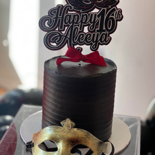 Masquerade Cake Topper, Carnival Cake Topper, Mask Party Decor, Mardi ...