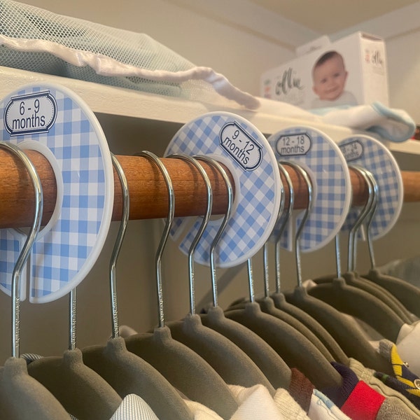 Blue Gingham Clothes Drawer Dividers Stickers Dresser Labels Inside ...