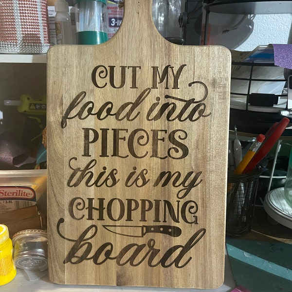 Cut My Food Into Pieces This is My Chopping Board, Funny Kitchen Svg ...