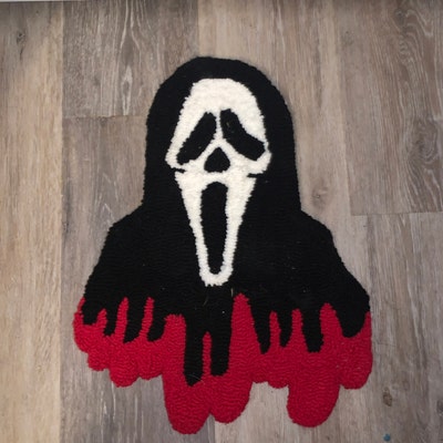 Hand-tufted Ghost Face Rug - Etsy