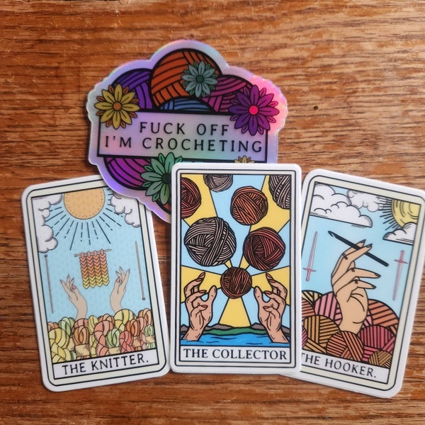 Funny Crochet Vinyl Sticker, Crocheter Joke Gift, Crochet Life Hooker ...
