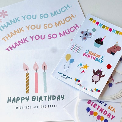 Personalized Happy Birthday Stickers, Goody Bag Stickers, Custom ...