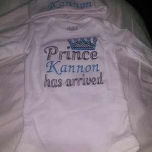Newborn Baby Boy the Prince Has Arrived Coming Home Outfit With ...