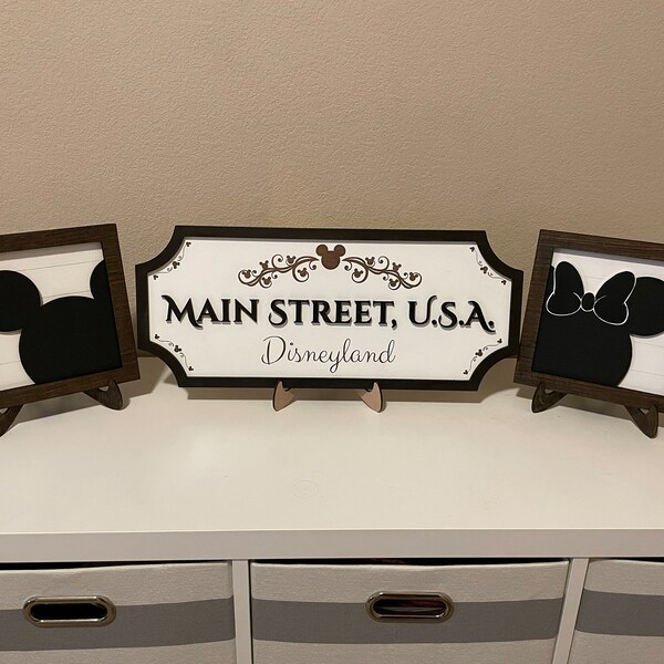 Disney Main Street Sign | Classic Disney Decor | Disney Home Decor ...