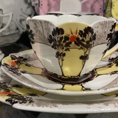 Shelley Queen Anne Trio Floral Teacup Bluebells Pattern Vintage Teacup ...