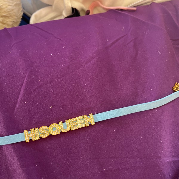 Personalized Letters Choker Collar Necklace | Rhinestone Letters Choker ...