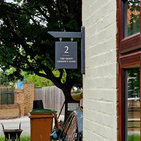 Customisable Hanging House Sign, House Number Sign, New Home Gift ...