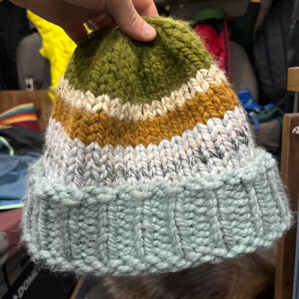 Custom Multi-colored Beanies | Hand Knit Chunky Beanies | Cozy ...