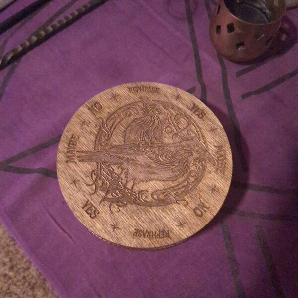 Raven Pendulum Board Box/altar Tile/divination Tool/jewelry Box/witch ...