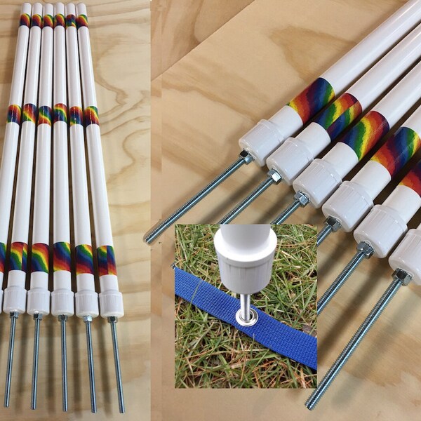 Dog Agility Equipment Weave Pole Guide Wires for 12 Weave Poles 10 ...