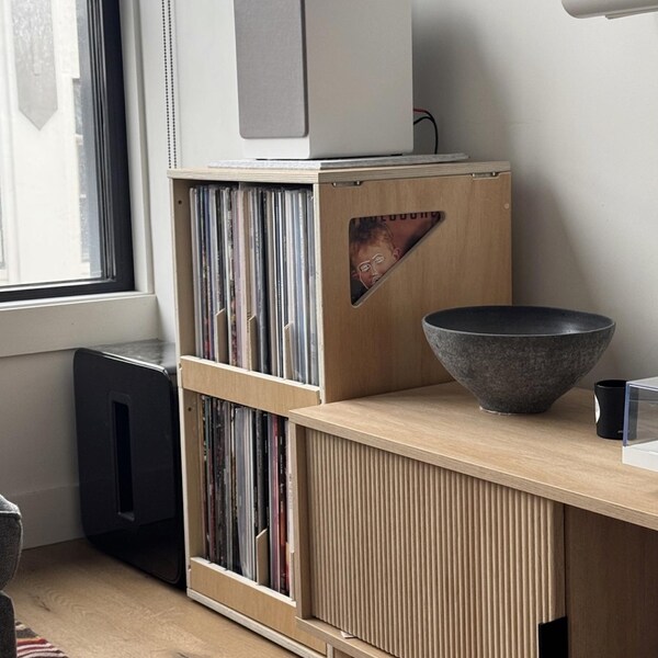 Vinyl LP Record Storage Crate - Stackable - Etsy