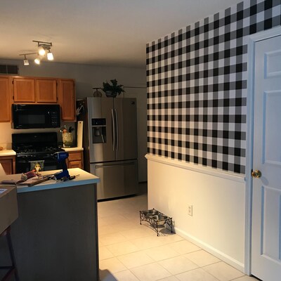 Buffalo Check Wallpaper Buffalo Check Black White by Weavingmajor ...