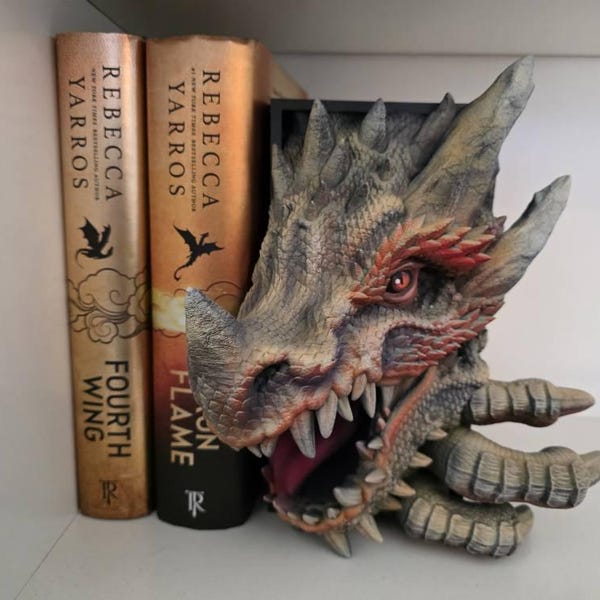 Book Shelf Decor Forth Wing Merch Dragon Bookshelf Decor - Fourth Wing ...
