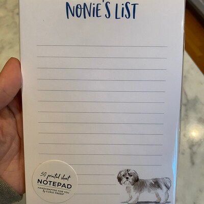 Personalized Dog Breed Notepad, 5x7 or 8x10 Inch Notepad With 50 Sheets ...