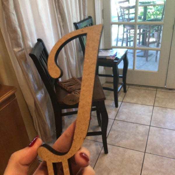 Wooden Wedding Cake Topper Letter “J”- Also Perfect for Birthday Cake ...