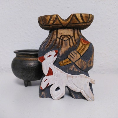 Cernunnos Statue Green Man Horned God Pan Herne the Hunter - Etsy