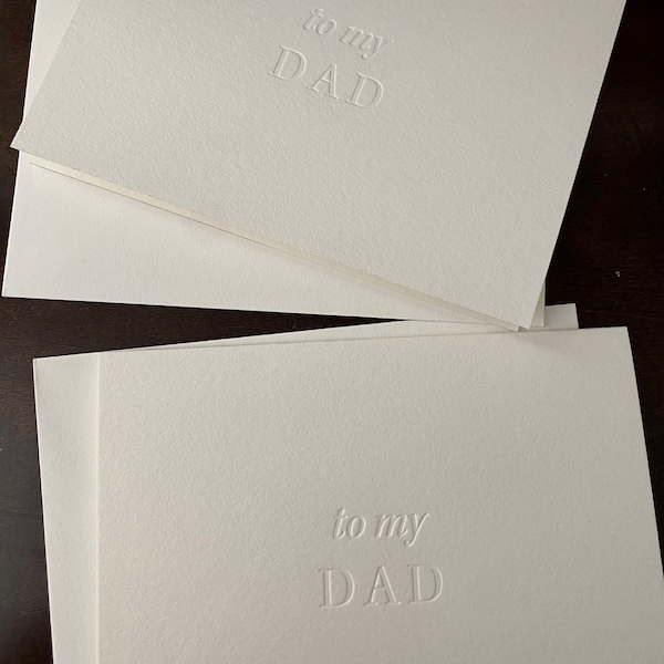 To My DAD Card | Letterpressed | Minimal | Simple | Classy | Modern - Etsy