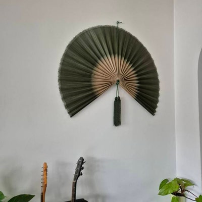 Wall Fan Decor, Bamboo Decorative Fans, Handcrafted Bamboo Fan, Boho ...