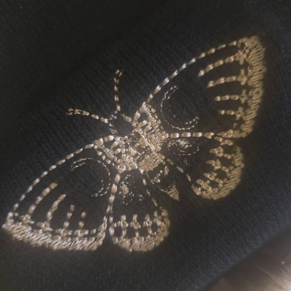 Black Moth Beanie - Etsy