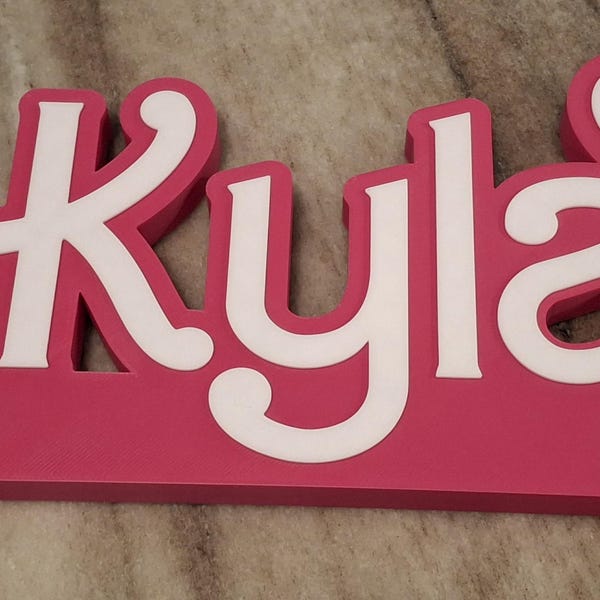 Personalized Doll Name Sign, Custom Name Plate, Girl Room Decor, Kids ...